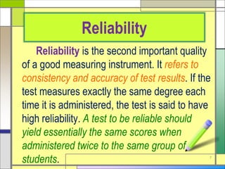 4. qualities of good measuring instrument | PPTX