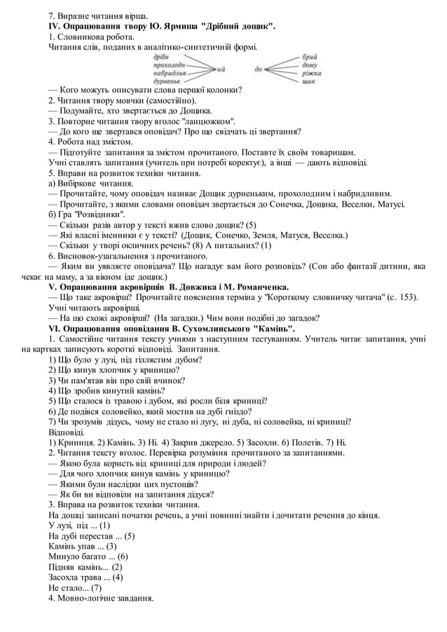 Позакласне читання 4 клас Конспекти уроків Pdf