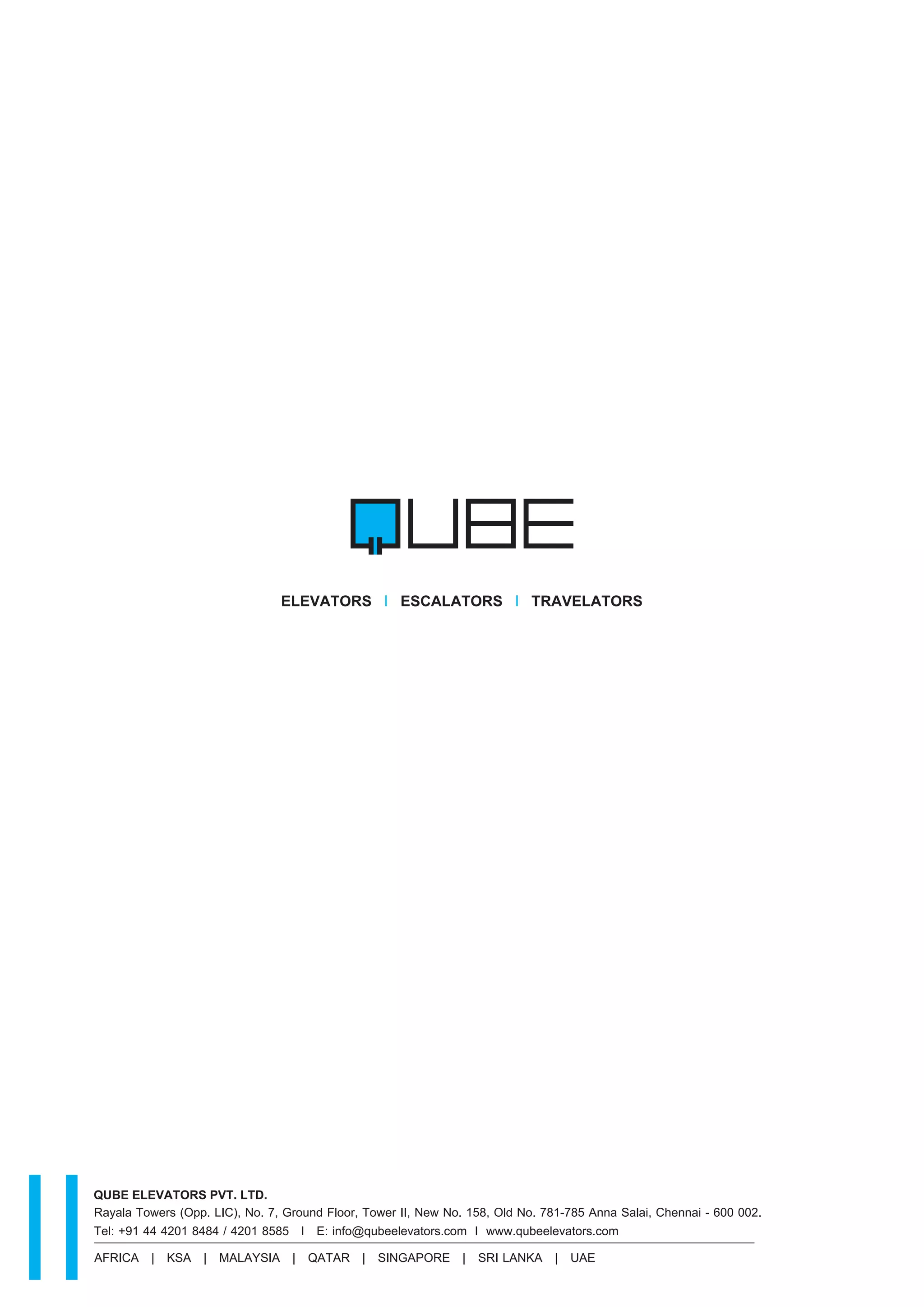 Qube Elevators Brouchre Designing | PDF | Sales | Business