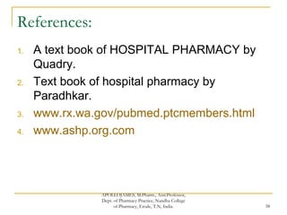 Pharmacy and Therapeutic committee | PPT