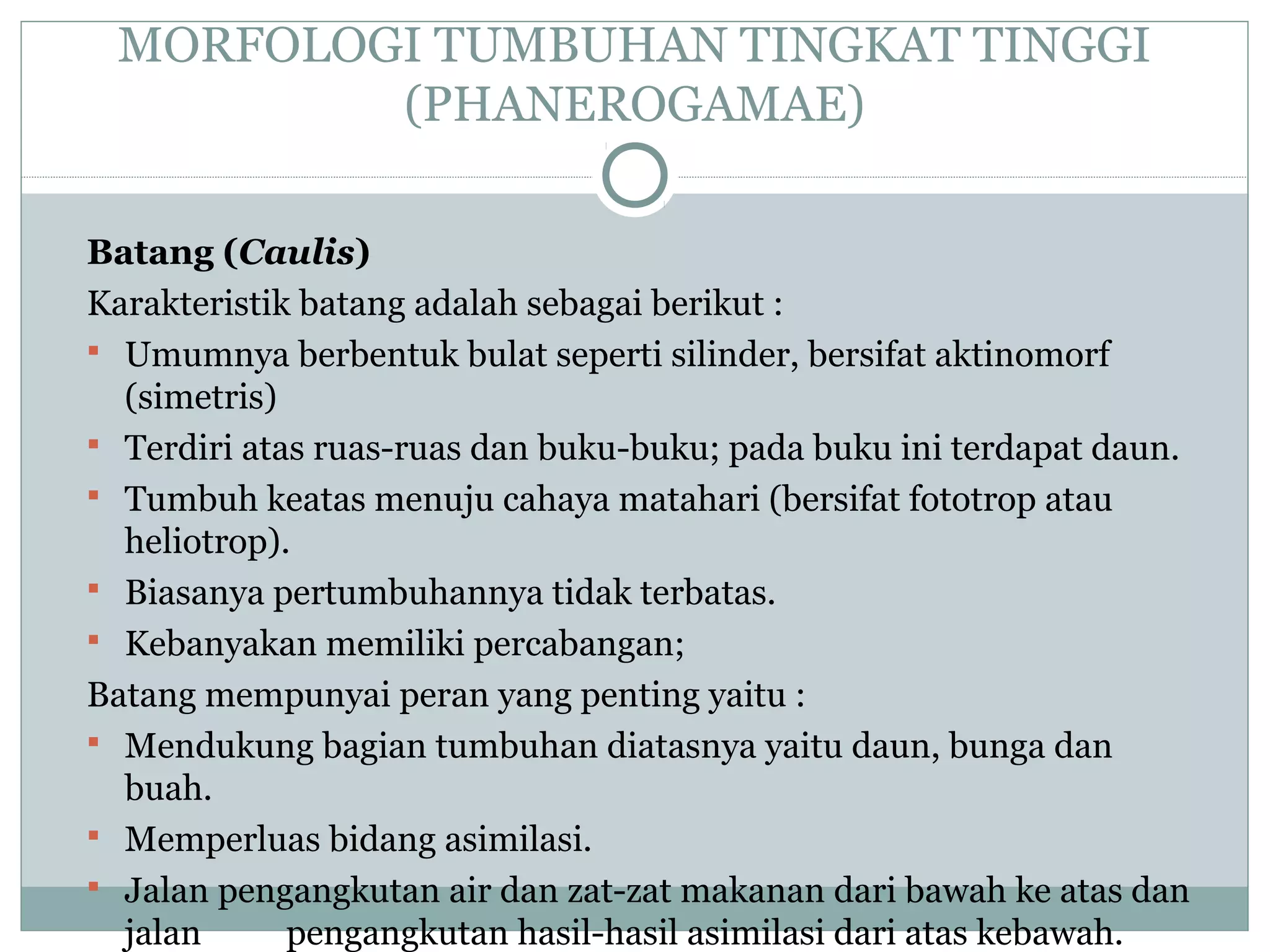 Biologi Tanaman : Terminologi dan morfologi tumbuhan tingkat rendah dan ...