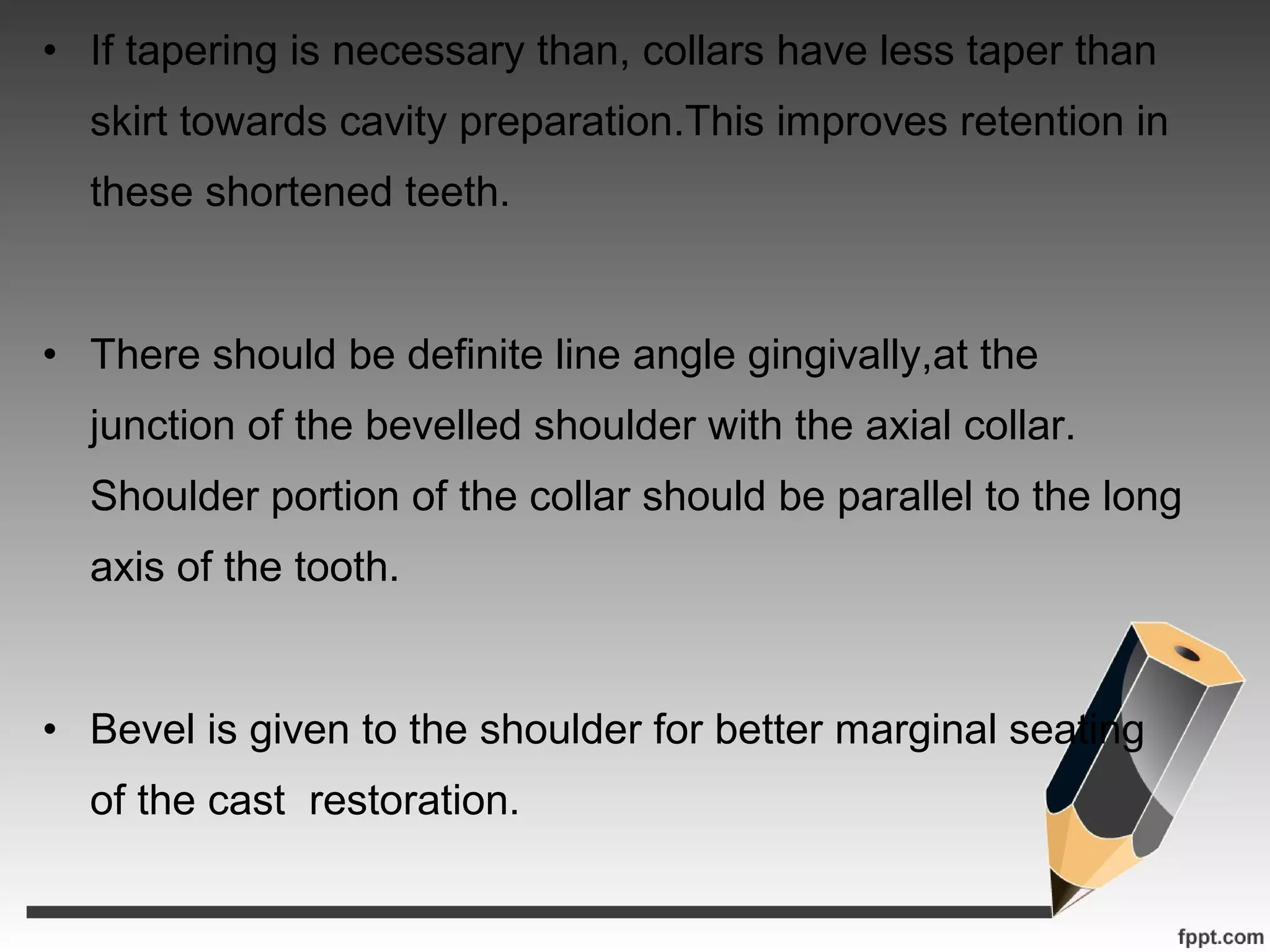 Bevels and flares in dental restoration | PPT