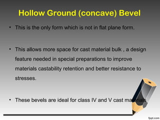 Bevels and flares in dental restoration | PPT