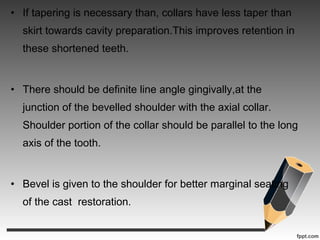 Bevels and flares in dental restoration | PPT