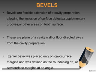 Bevels and flares in dental restoration | PPT