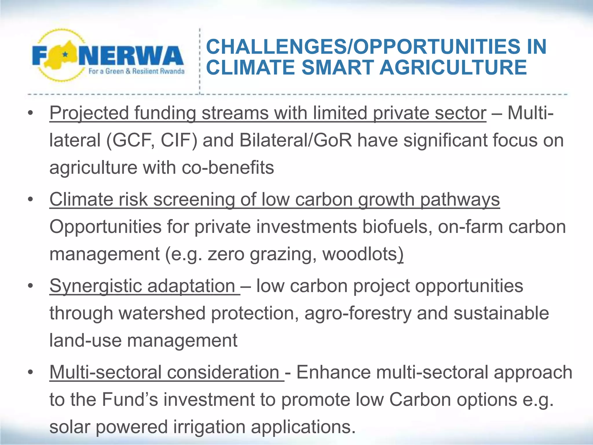 Rwanda's Green Fund (FONERWA): an engine for 50 years of green growth ...