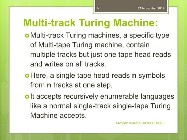 4.2 variantsof turing machines (types of tm) | PPTX