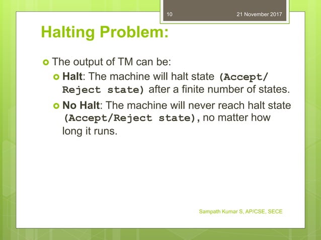 4.6 halting problem | PPTX | Programming Languages | Computing