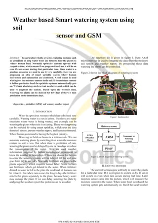4.weather based smart watering system using soil sensor and gsm | PDF