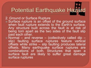 Earthquake Hazards | PPTX | Geology | Science