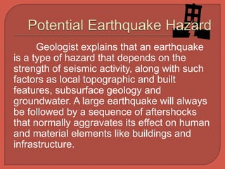 Earthquake Hazards | PPTX