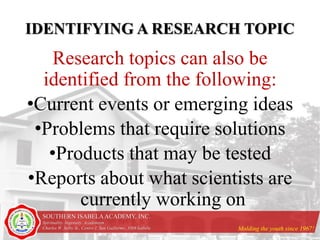 4.1 getting started on a research | PPT