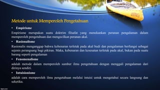 perspektif ontologi, epistemologi, dan aksiologi | PPTX