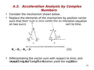 4. acceleration analysis of linkages | PDF