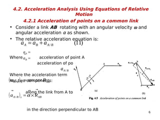 4. acceleration analysis of linkages | PDF