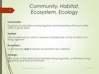 Topic 4.1 species, communities and ecosystems | PPT