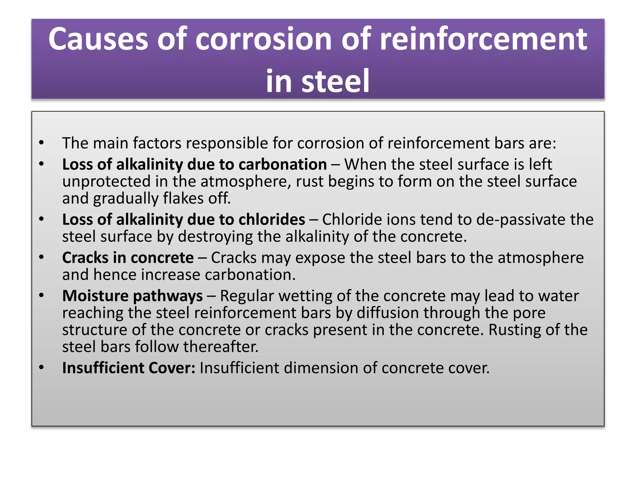 4.corrosion of reinforcement in concrete | PPTX