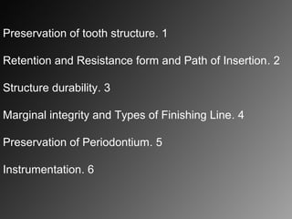 4.principles of tooth preparation ‫‬ | PPT