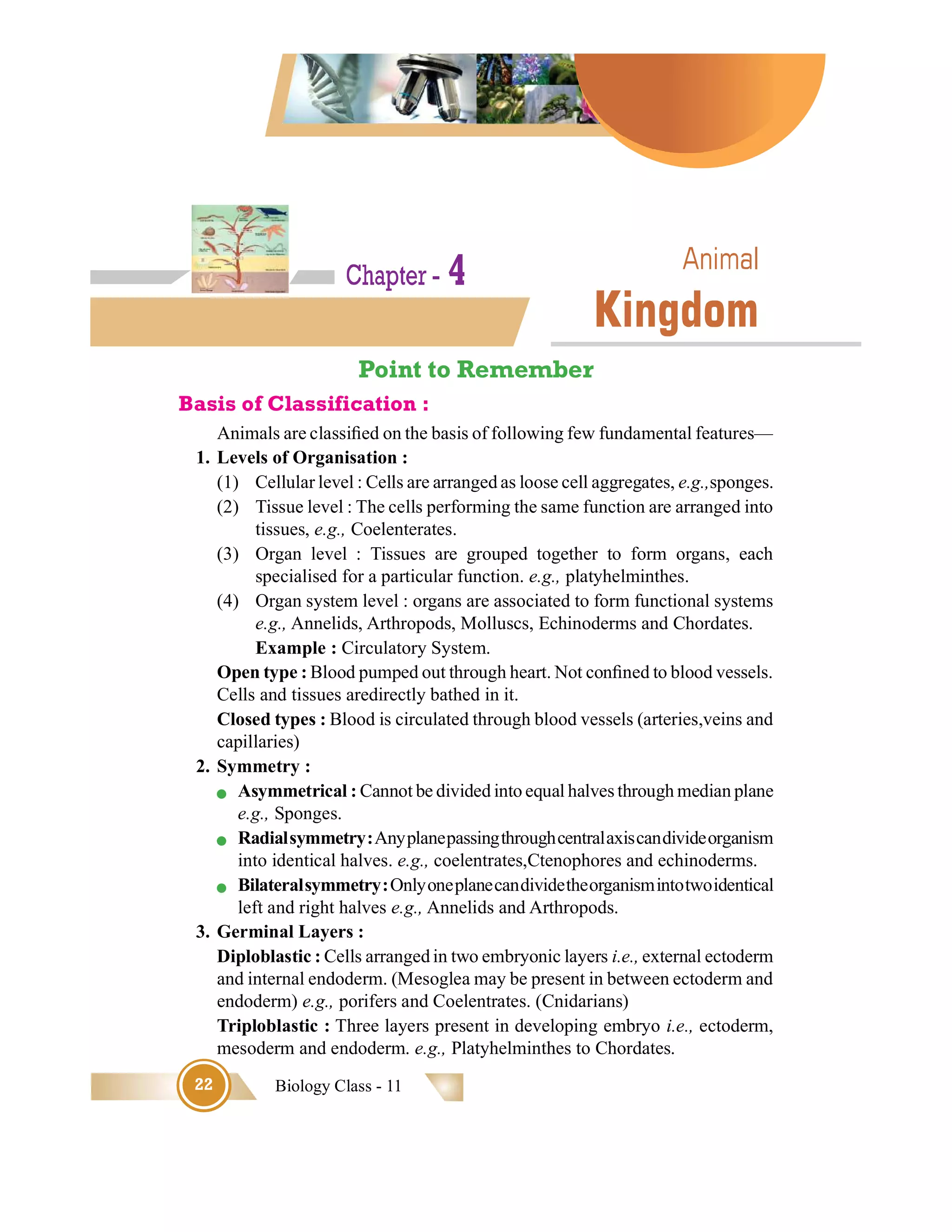 Classification of Animal Kingdom | PDF