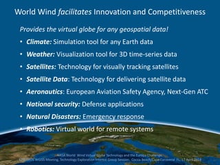 NASA World Wind Virtual Globe Technology and the WW Europa Challenge | PPT