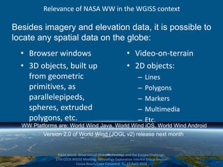 NASA World Wind Virtual Globe Technology and the WW Europa Challenge | PPT