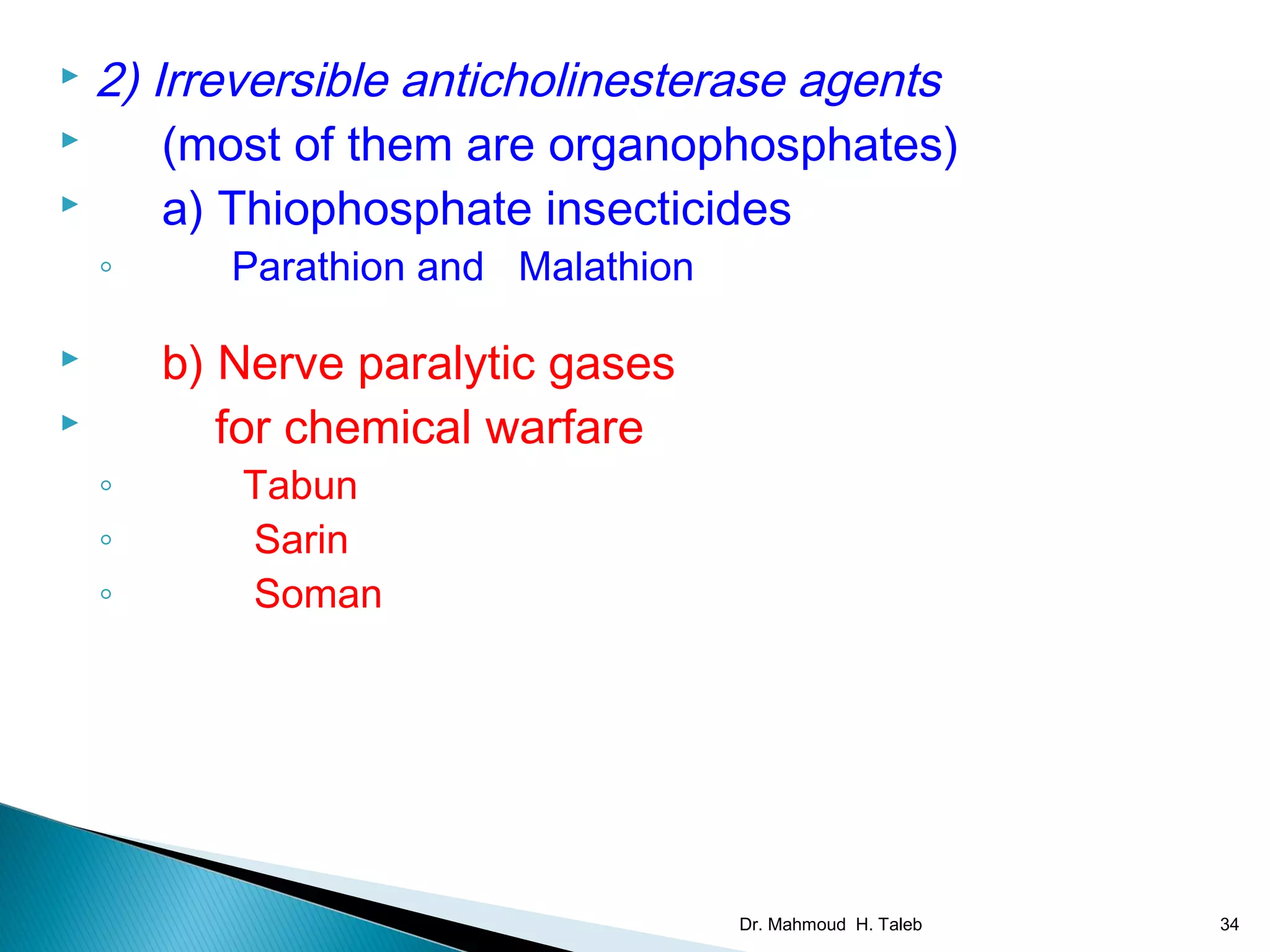 4.cholinergic agonists + antagonists | PPT