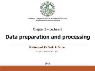 4 Data preparation and processing | PPTX