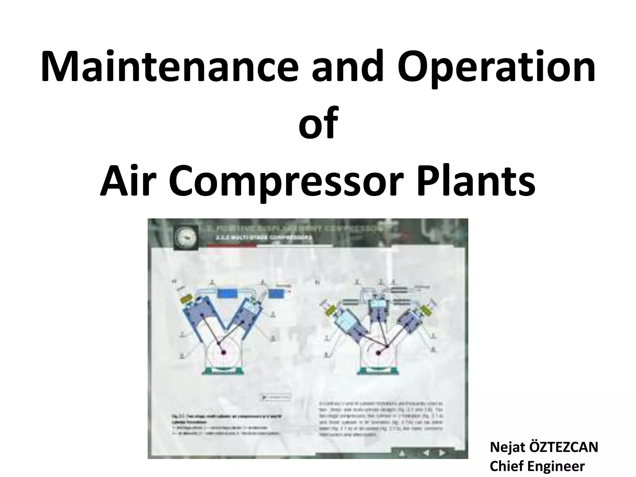 Types, Operations and Maintenance of Air Compressor Plants | PPTX
