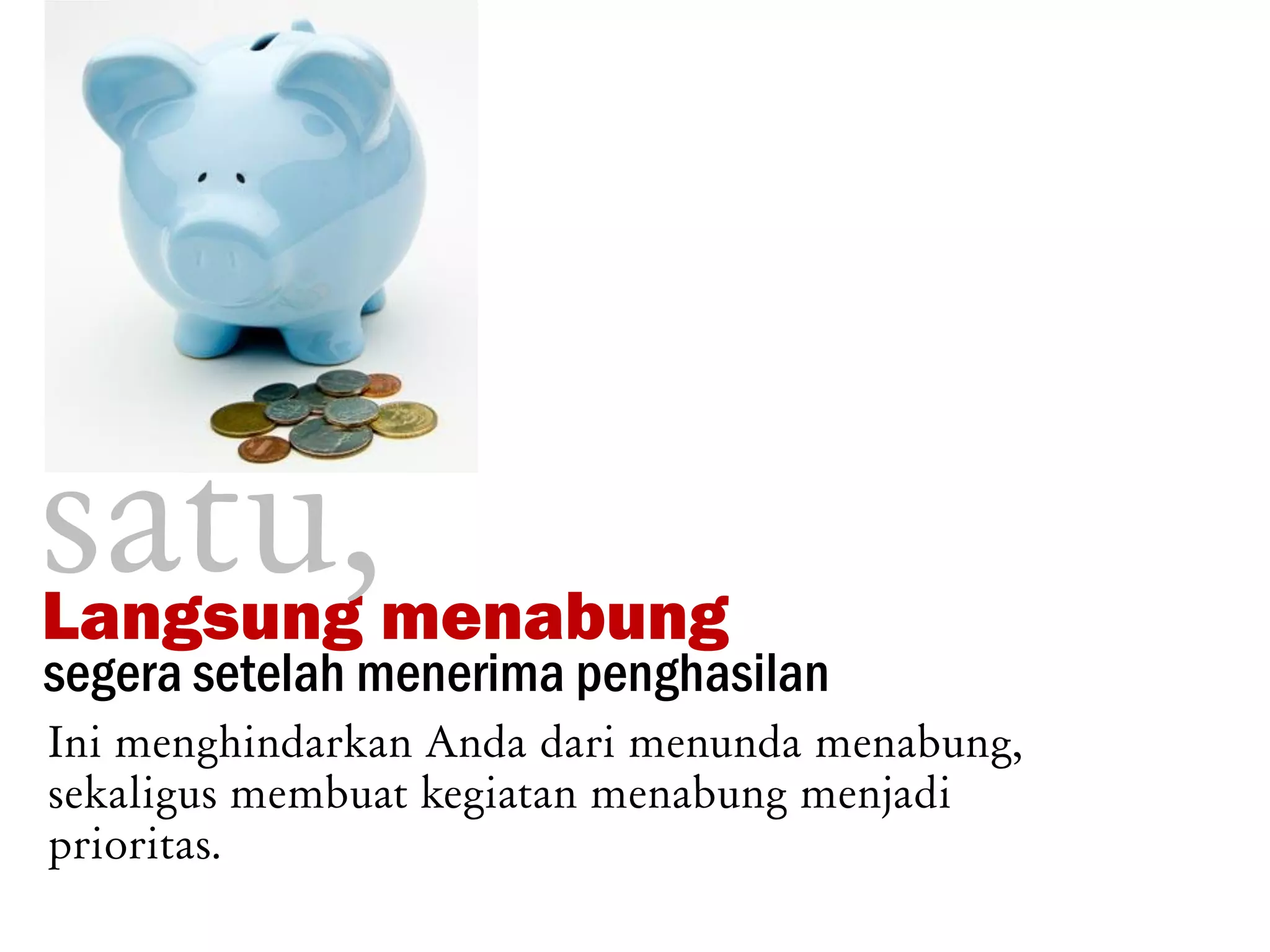 Tips mudah menabung secara rutin | PPT