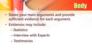 Position Paper: its Definition and Parts | PPTX