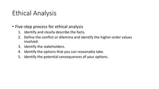 Ethical and social issues in information systems | PPTX