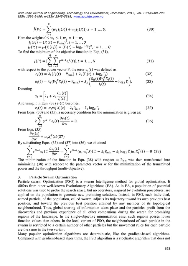 Particle Swarm Optimization Pso Based Distributed Power Control Algorithm For Wireless Radio