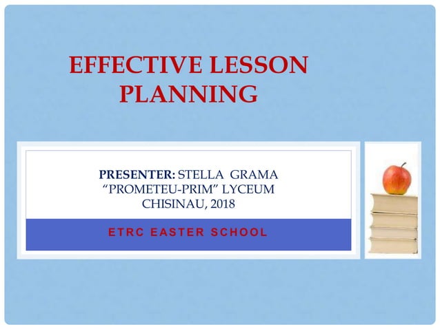 Effective Lesson Planning | PPTX