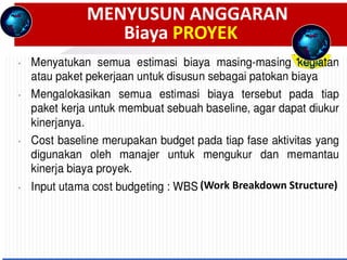 Estimasi Biaya dan Penganggaran Proyek_Materi Training 'PROJECT MANAGEMENT" | PDF