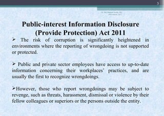 The public interest information disclosure act | PPT