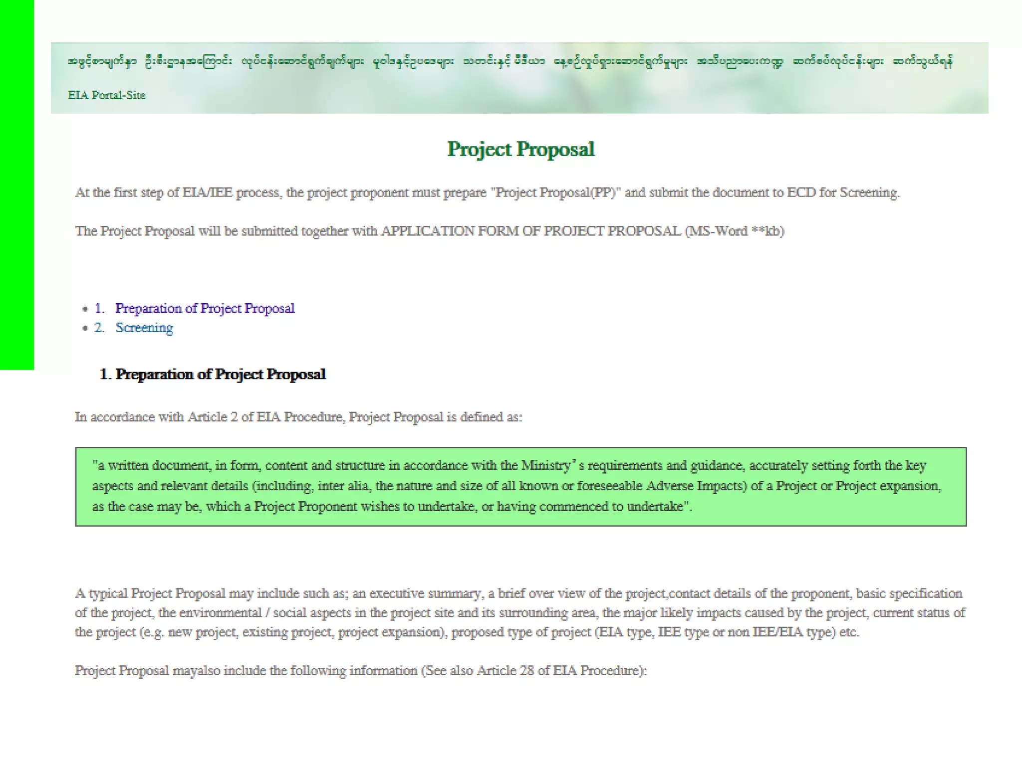 4. Myanmar's EIA Process | PDF