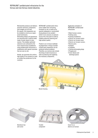 REFRALINE® Prefabricated Refractories | PDF