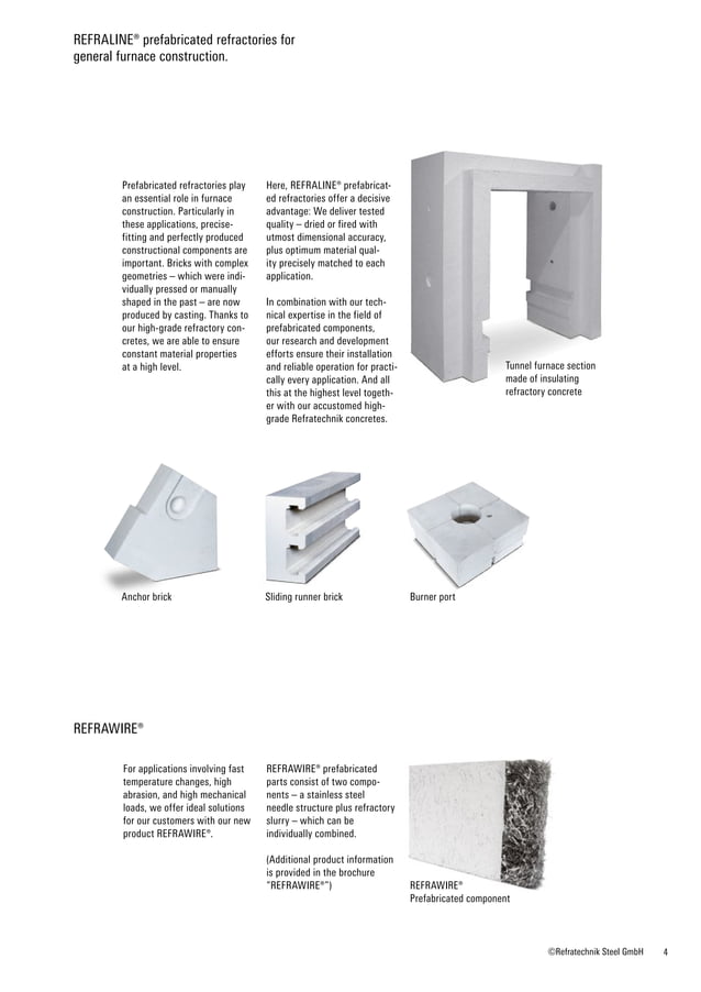 REFRALINE® Prefabricated Refractories | PDF | Business and Finance