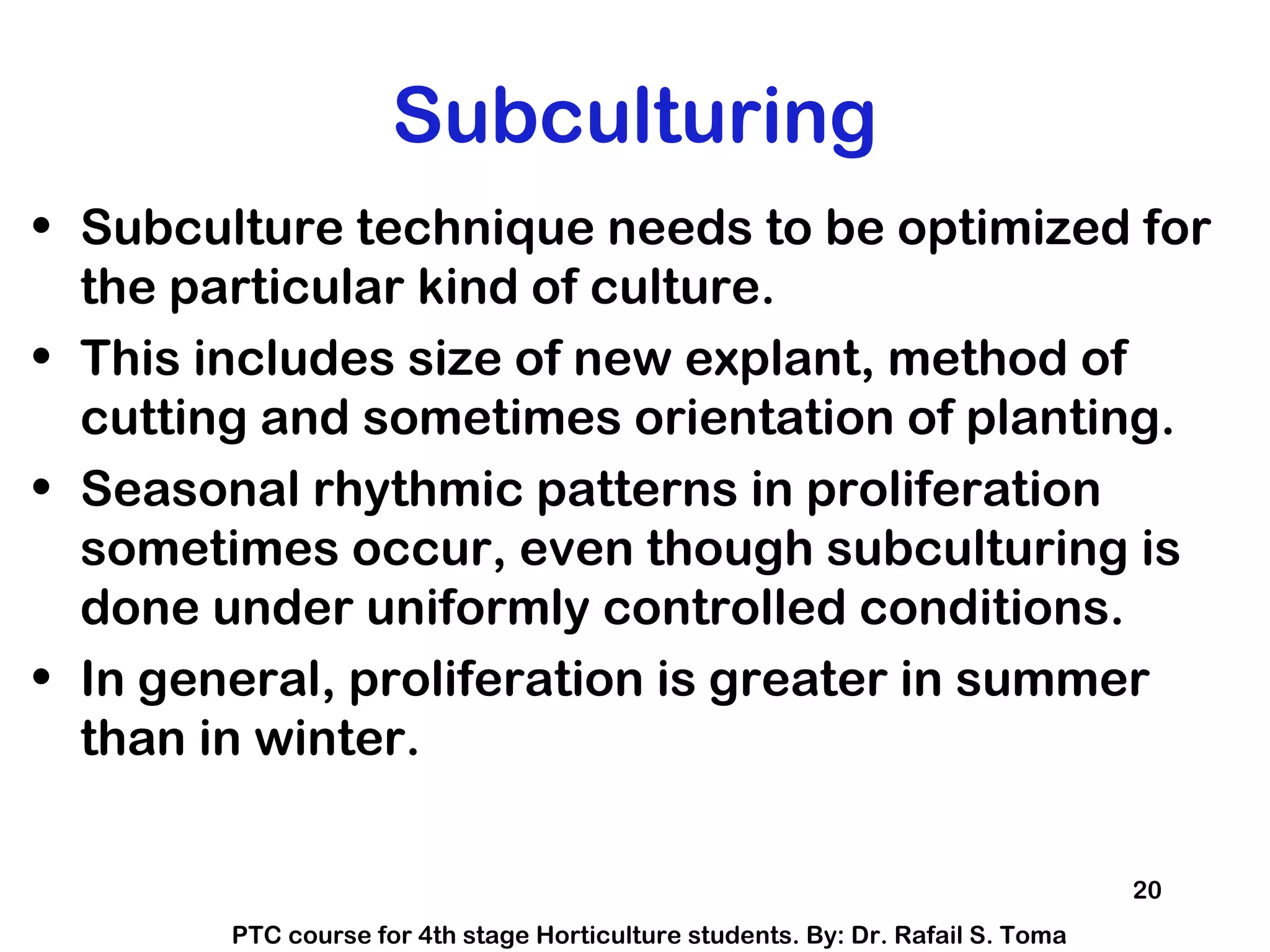 4. developmantal stages of plant micropropagation | PPT