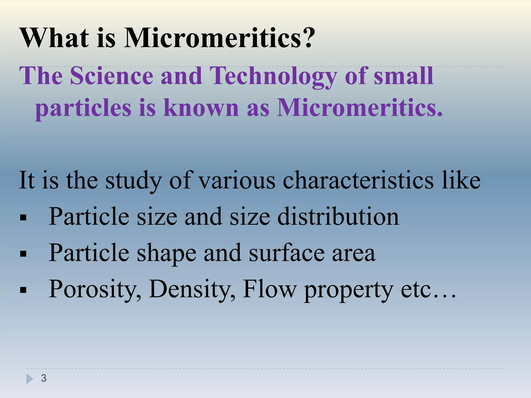 Micromeritics | PPTX