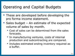 Financial plan (Entrepreneurship Development) | PPT