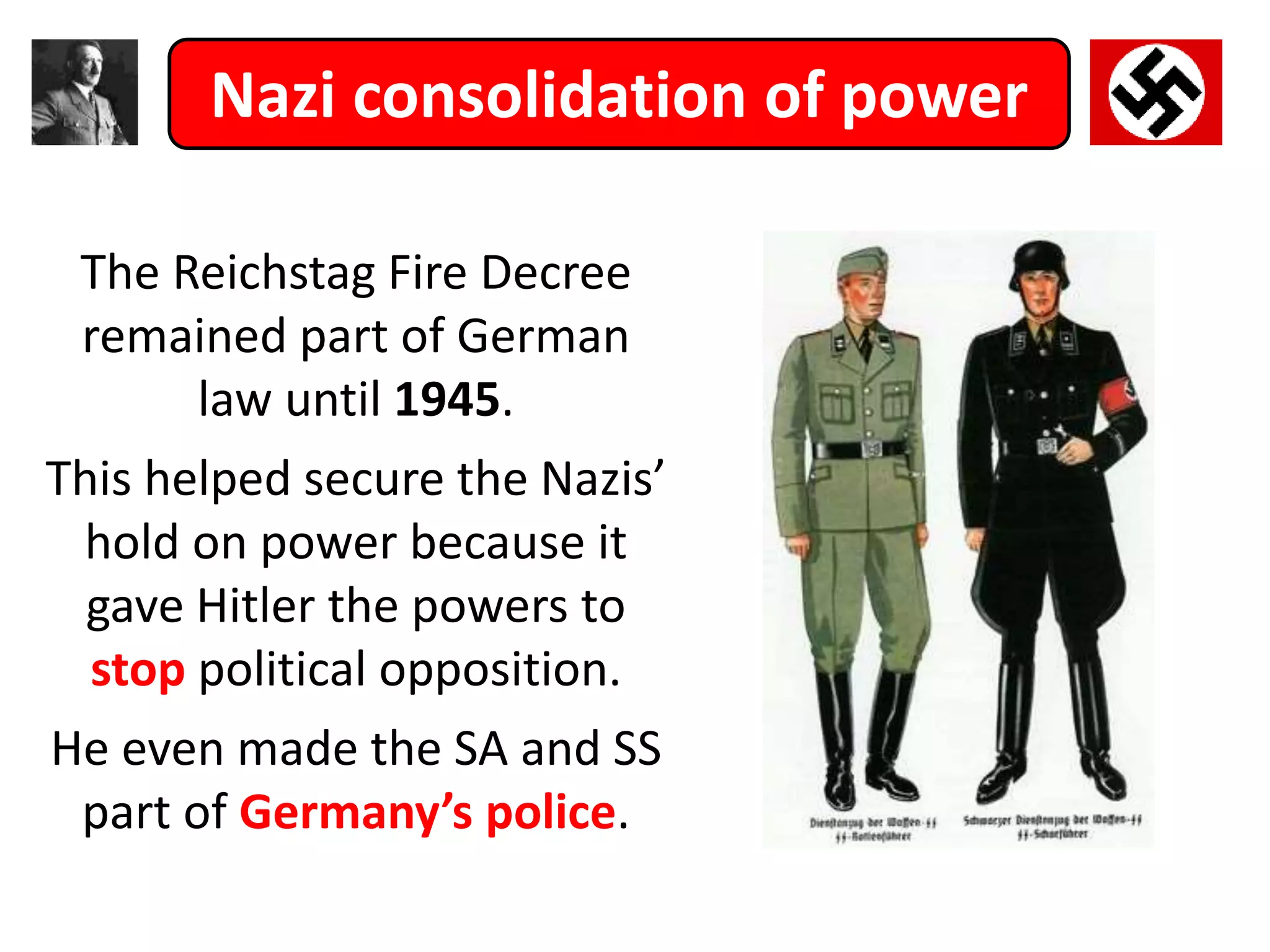 Hitler and Nazi Germany - nazi consolidation of power | PPTX