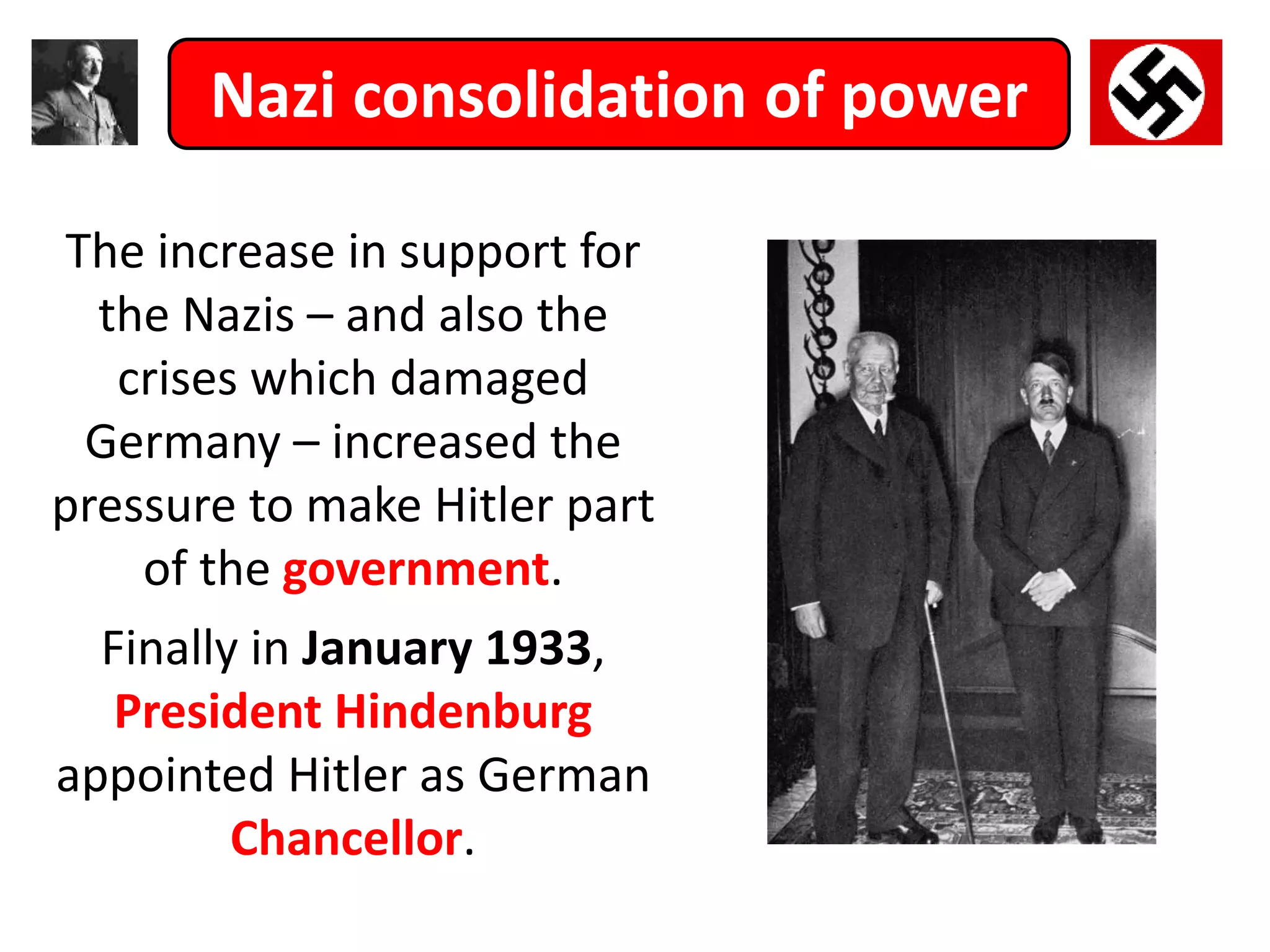 Hitler and Nazi Germany - nazi consolidation of power | PPTX