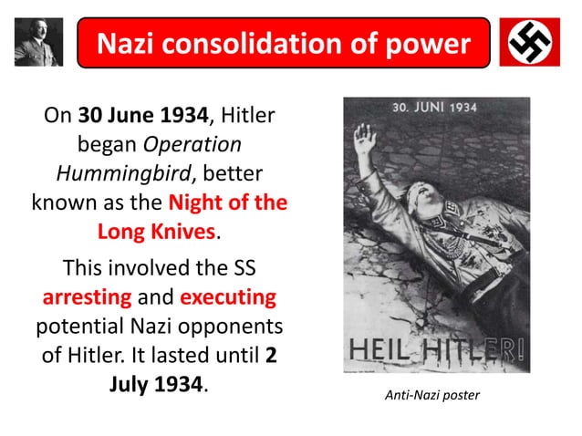 Hitler and Nazi Germany - nazi consolidation of power | PPTX