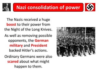 Hitler and Nazi Germany - nazi consolidation of power | PPTX