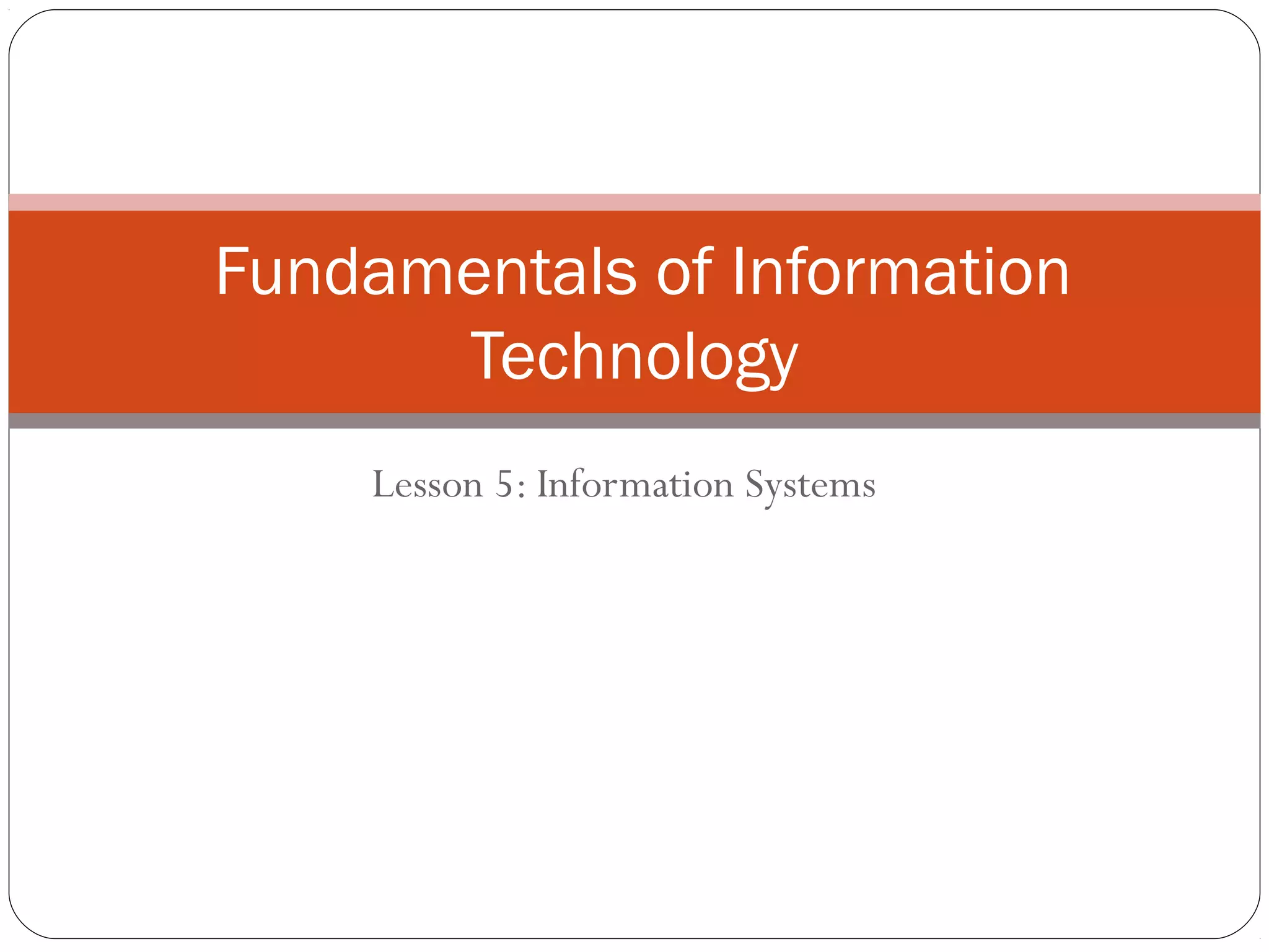 4. Fundamental MIS Information Systems Presentation | PDF