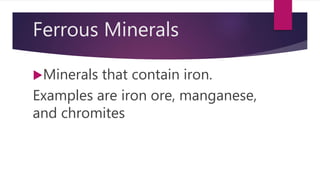 the different Rock forming minerals | PPTX