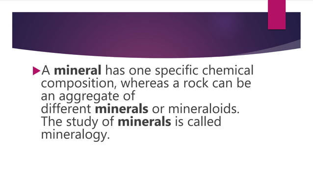 the different Rock forming minerals | PPTX