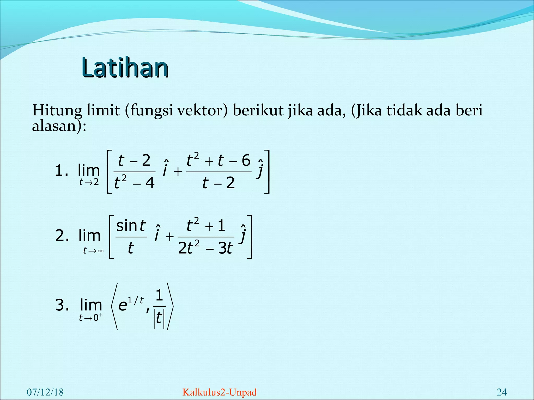Fungsi Vektor ( Kalkulus 2 ) | PPS