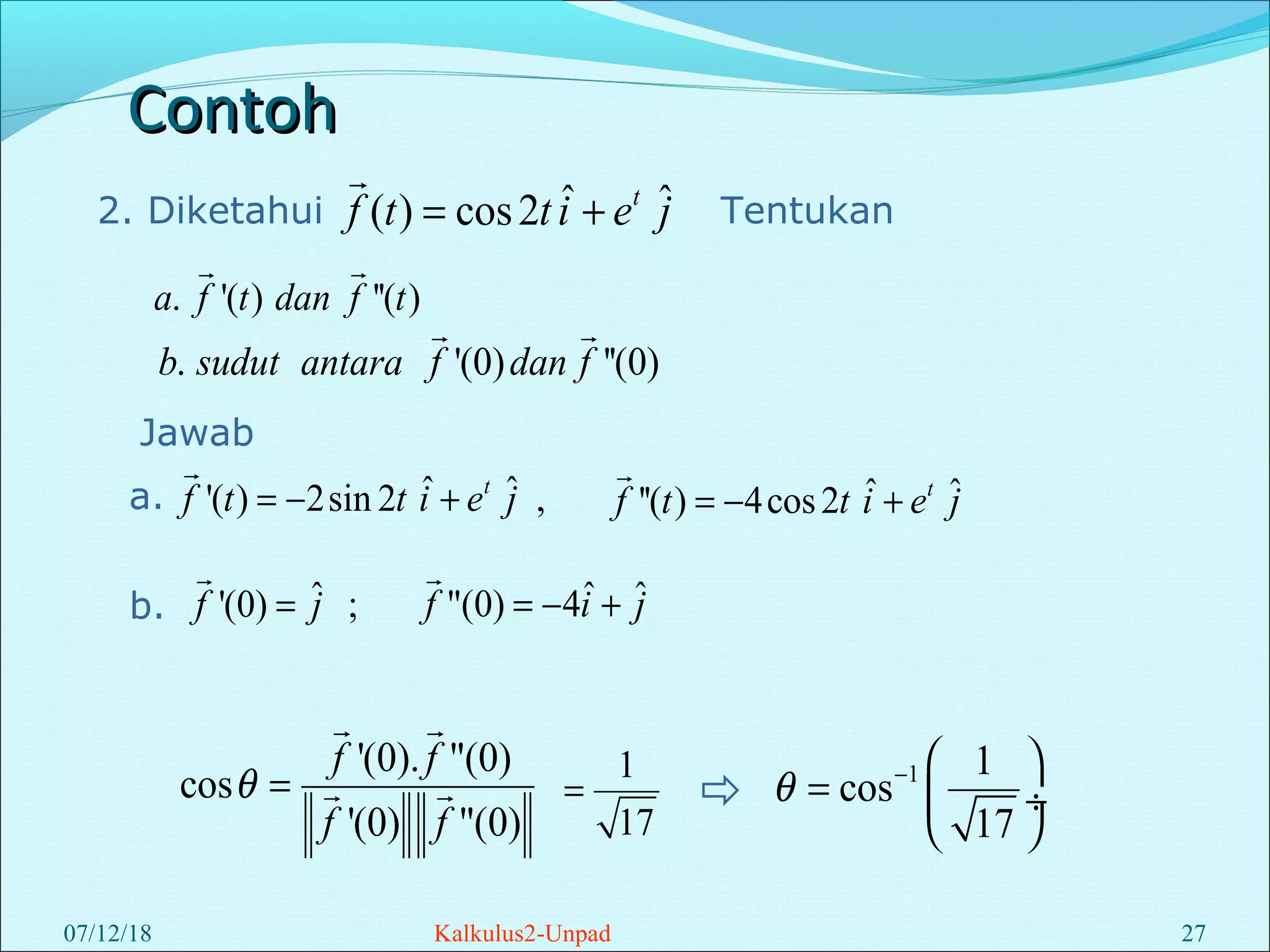 Fungsi Vektor ( Kalkulus 2 ) | PPS
